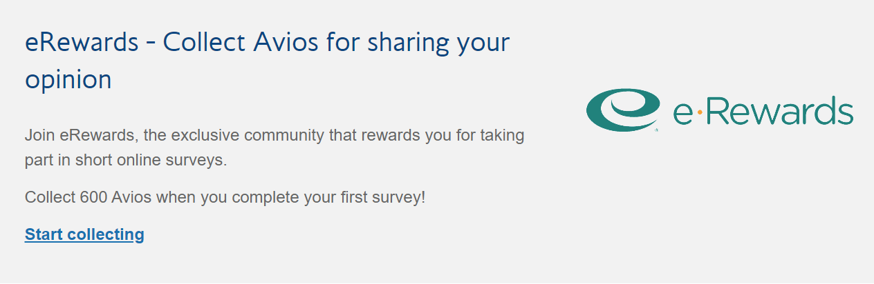 Get 600 Free Avios For Signing Up With e-Rewards - Points Uncovered
