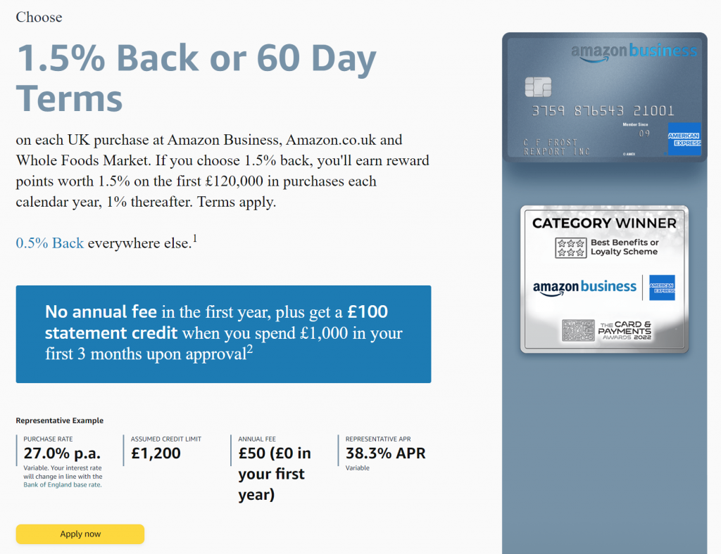Great Sign-Up Bonus On The Amazon Business American Express Card ...